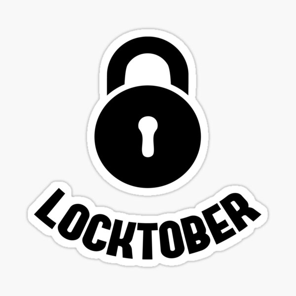 "Locktober for boys & guys " Sticker for Sale by plaktim | Redbubble