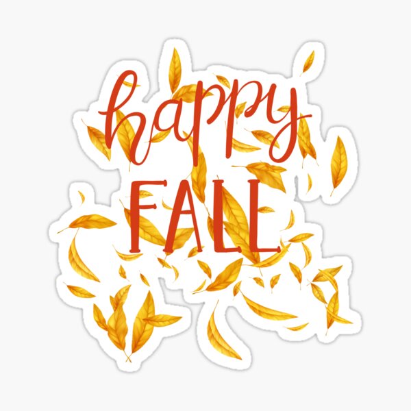 "Happy Fall" Sticker for Sale by JAstore1111 | Redbubble