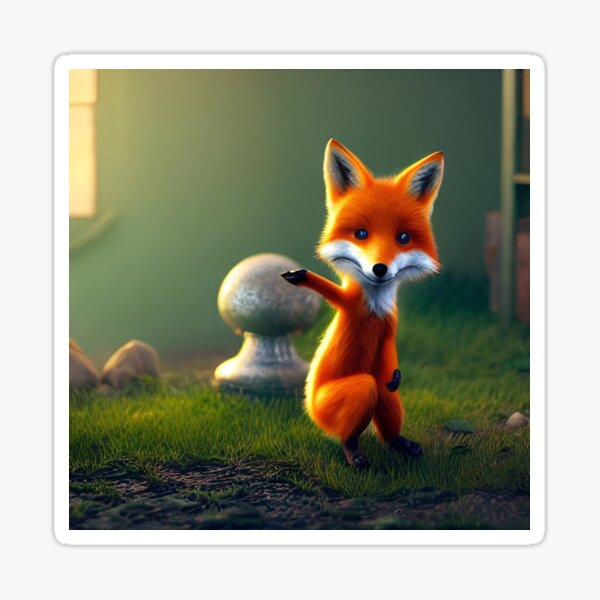 "Little fox" Sticker for Sale by Domi2410 | Redbubble