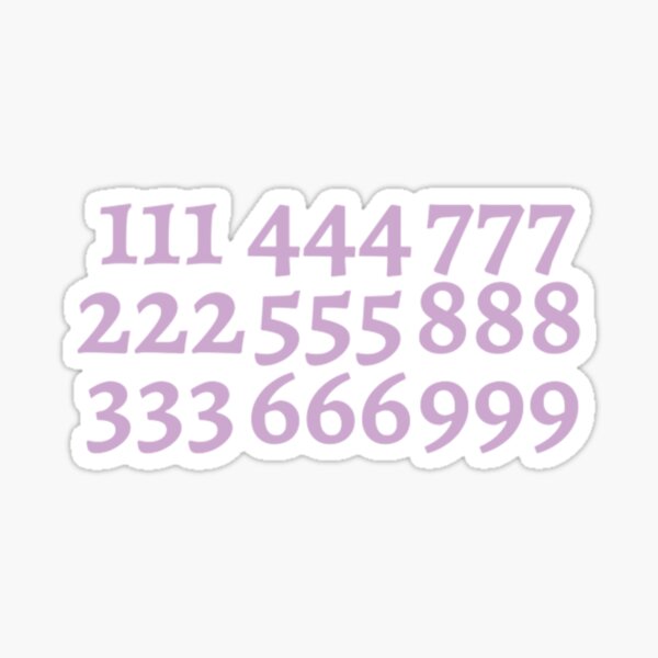 "pink angel numbers" Sticker for Sale by stainedauroras | Redbubble