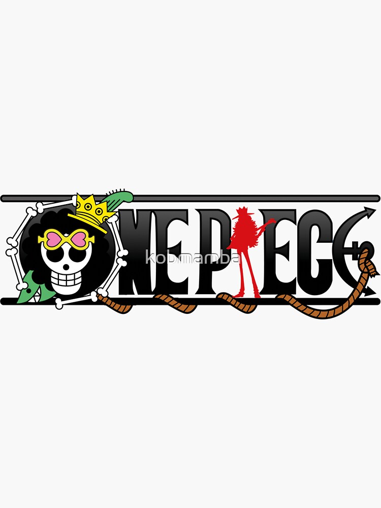 "Brook One Piece Logo" Sticker for Sale by kobmamba | Redbubble
