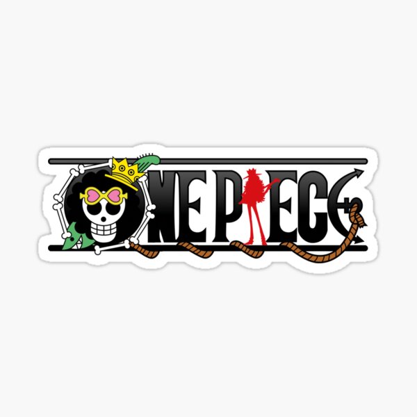 "Brook One Piece Logo" Sticker for Sale by kobmamba | Redbubble