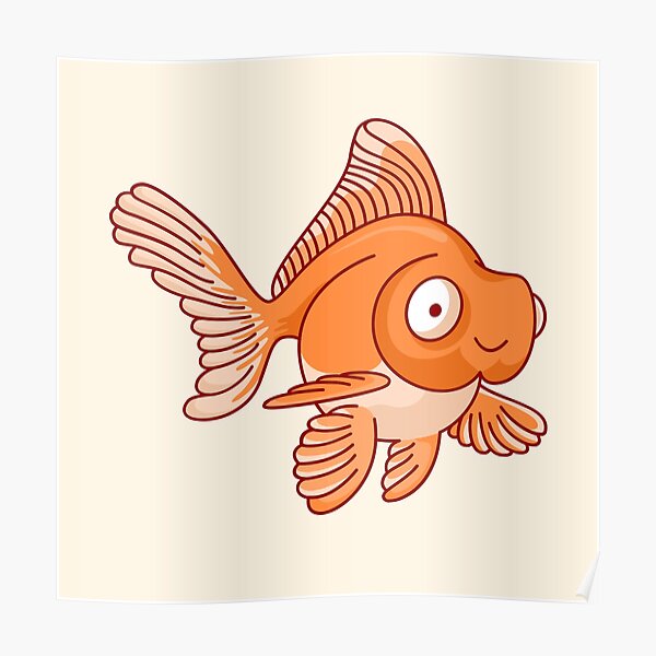"cute goldfish kawaii" Poster for Sale by Animster | Redbubble