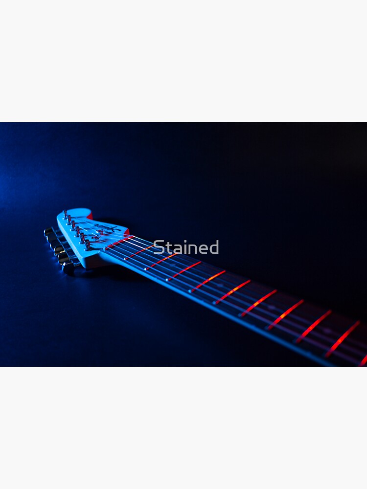 "Electric Red Stratocaster Guitar" Sticker for Sale by Stained | Redbubble