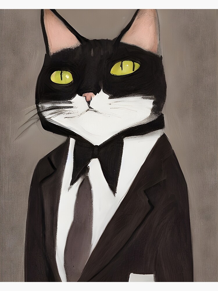 "Fancy Pants Rich Cat" Poster for Sale by Spiralender | Redbubble