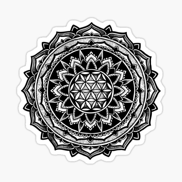 "Flower of Life Mandela" Sticker for Sale by rzstarseed | Redbubble