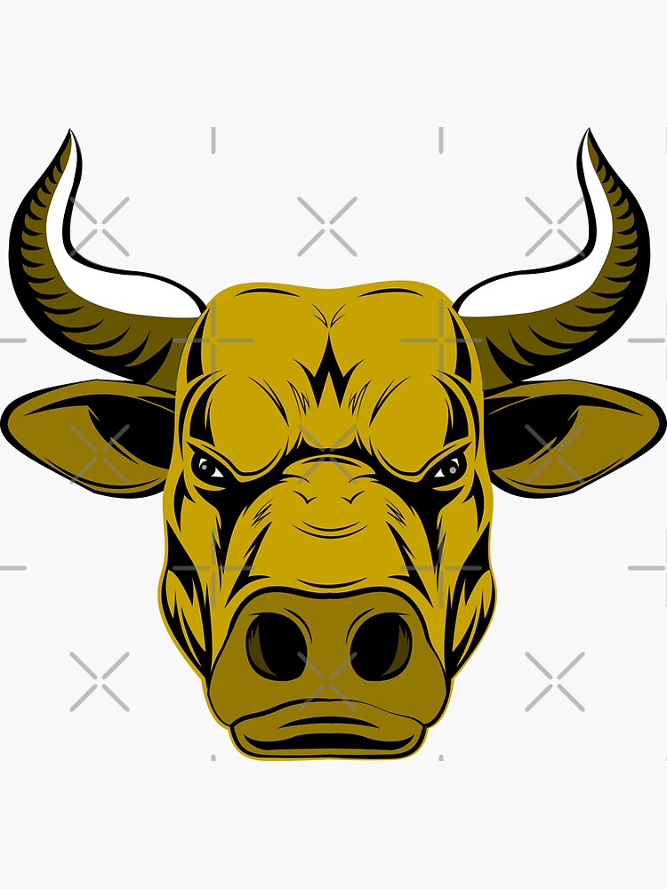 "Buffalo head T-shirt design / Vector illustration" Sticker for Sale by ...
