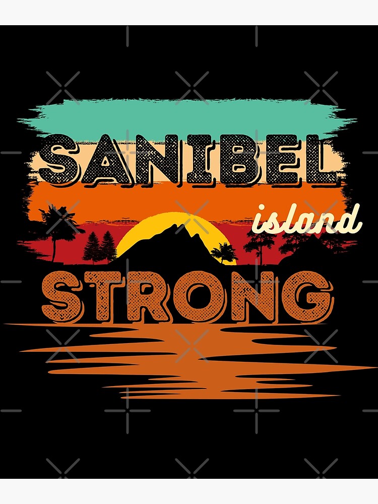 "Sanibel Island- Strong Vintage Sunset Sanibel Island FL Tee" Poster ...