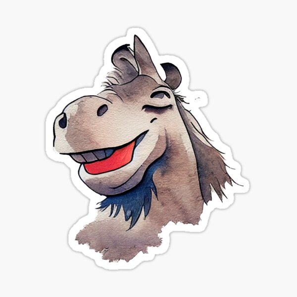 "Joyous Donkey" Sticker for Sale by recollectionsv | Redbubble