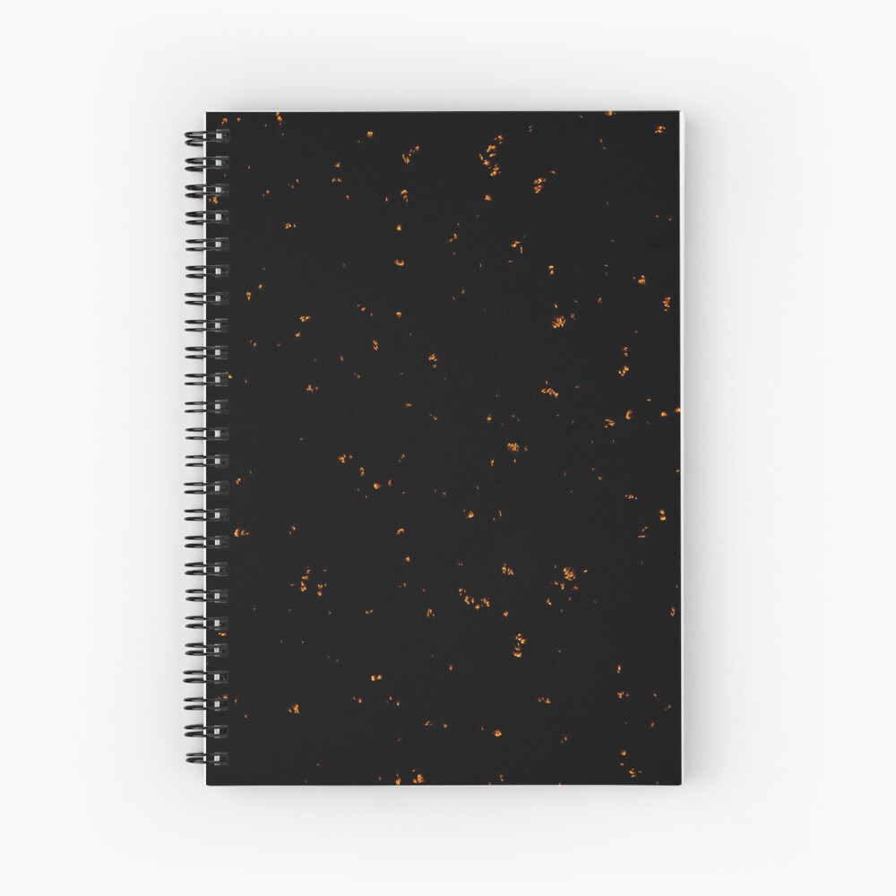 "Fire Sparks Tiny Realistic Flames" Spiral Notebook for Sale by ...