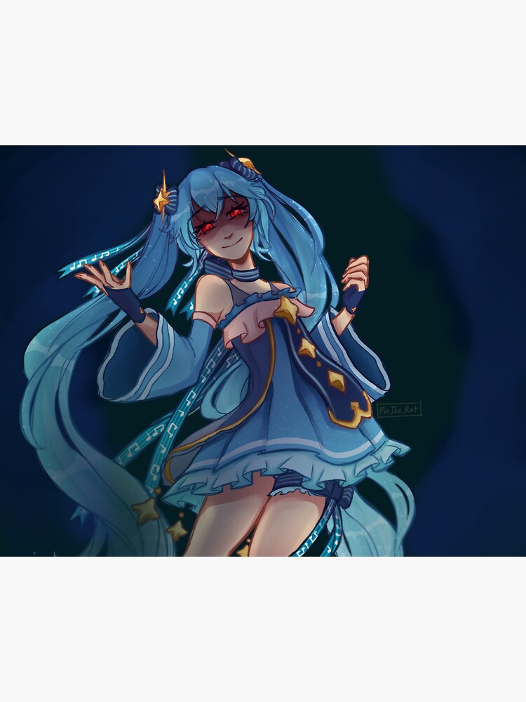 "Menacing Miku" Sticker for Sale by pin-the-rat | Redbubble