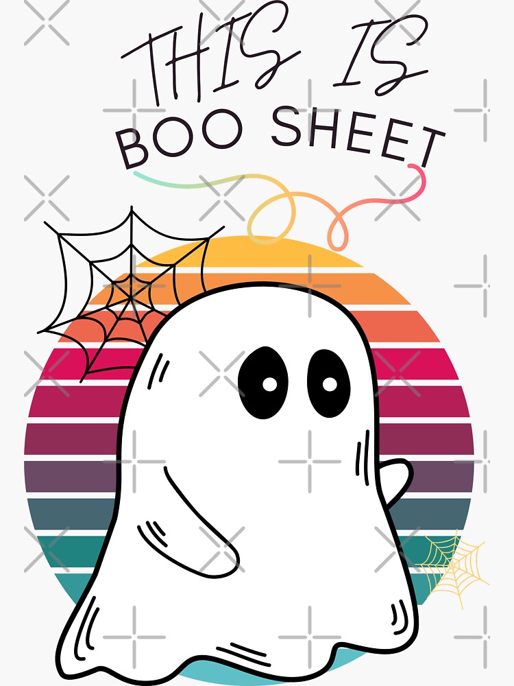 "This Is Boo Sheet Ghost Retro Halloween Costume vintage" Sticker for ...