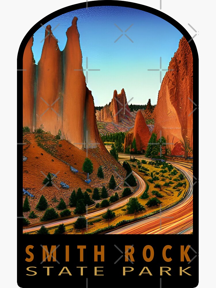 "Smith Rock State Park Oregon" Sticker for Sale by CattlettArt | Redbubble
