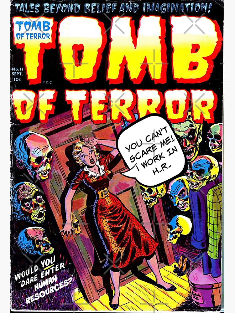 "Altered Tomb of Terror Comic Cover - work Humor-HR" Sticker for Sale ...