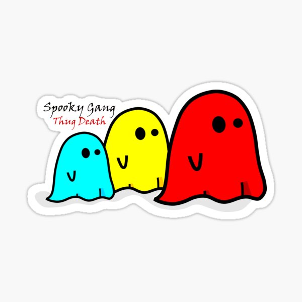 "Spooky Gang part 2" Sticker for Sale by Goofy-Dragon | Redbubble
