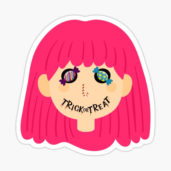 "Halloween trick or treat girl face " Sticker for Sale by meteor100 ...
