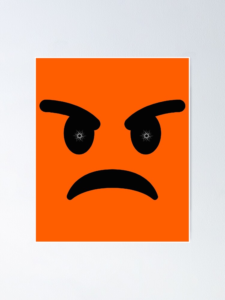 "Angry Face" Poster for Sale by Esraa-Design | Redbubble