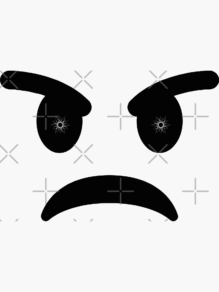 "Angry Face" Sticker for Sale by Esraa-Design | Redbubble