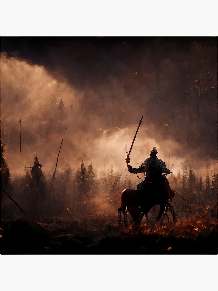 "Viking riding on a horse Raising a Sword Nand" Photographic Print for ...