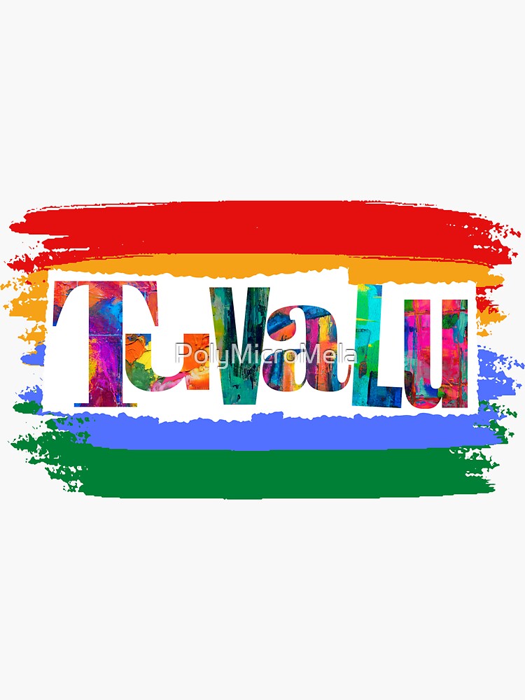 "Paint Tuvalu" Sticker for Sale by PolyMicroMela | Redbubble