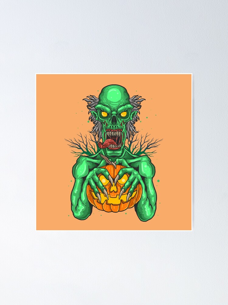 "Green Halloween Monster - Black Rose Halloween 2022 Collection" Poster ...