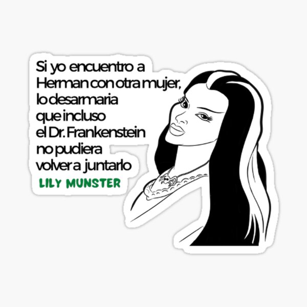 "Lily Munster quotes" Sticker for Sale by MRL-Drawings | Redbubble