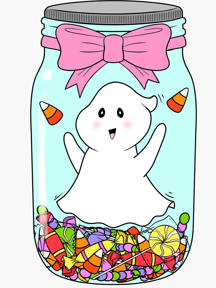 "Candy Ghost " Sticker for Sale by Rah-aesthetic | Redbubble