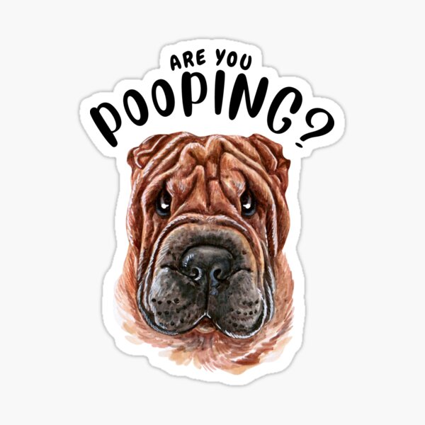 "Shar Pei Print | Are You Pooping Bathroom Print | Shar Pei | Shar Pei ...