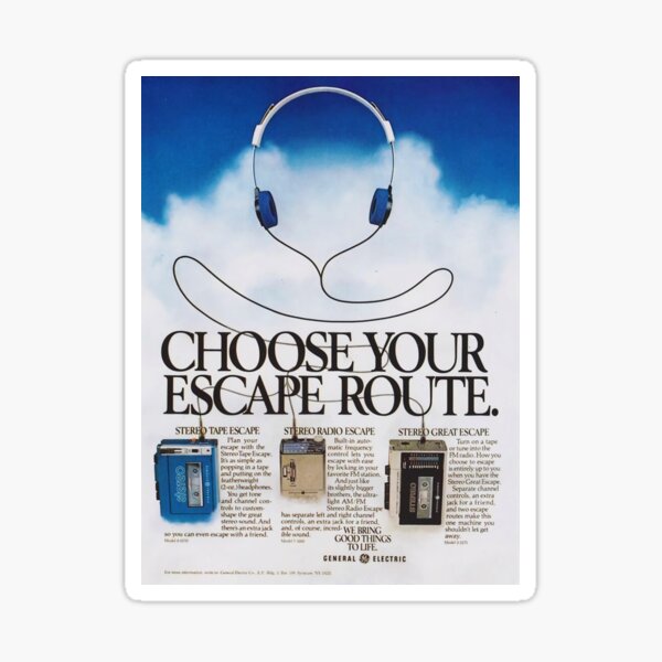 "CHOOSE YOUR ESCAPE ROUTE" Sticker for Sale by argaretThra | Redbubble