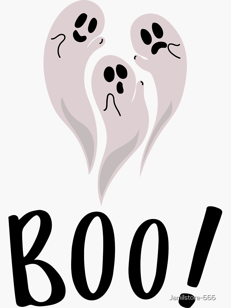 "Scary halloween evil ghost new art" Sticker for Sale by Jamilstore-666 ...