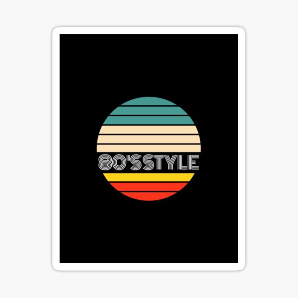 "80's Style logo" Sticker for Sale by DivineandDandy | Redbubble