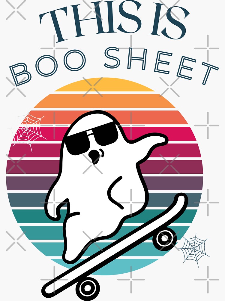 "This Is Boo Sheet Ghost Retro Halloween Costume vintage" Sticker for ...