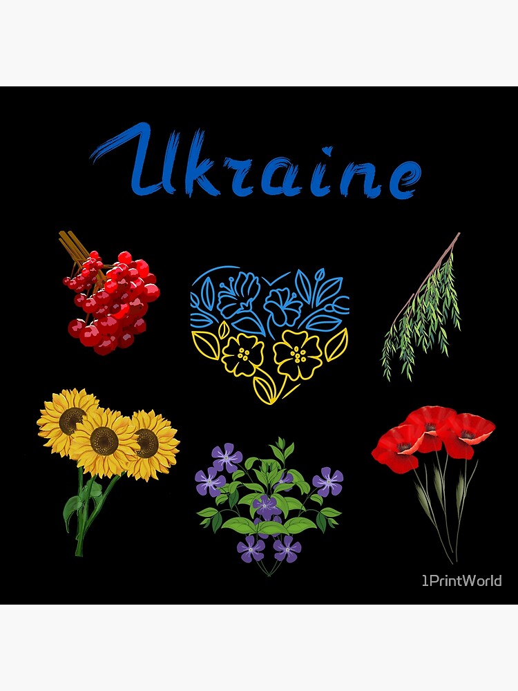 "Symbols of Ukraine (flowers)" Poster for Sale by 1PrintWorld | Redbubble
