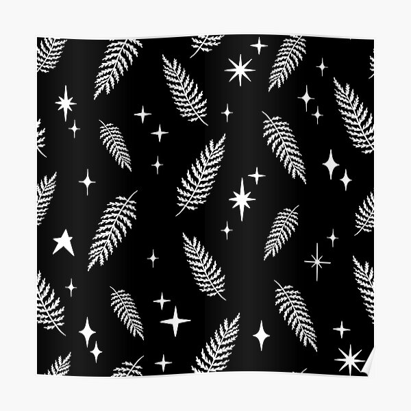 "Celestial Fern with stars" Poster for Sale by Nakikej | Redbubble