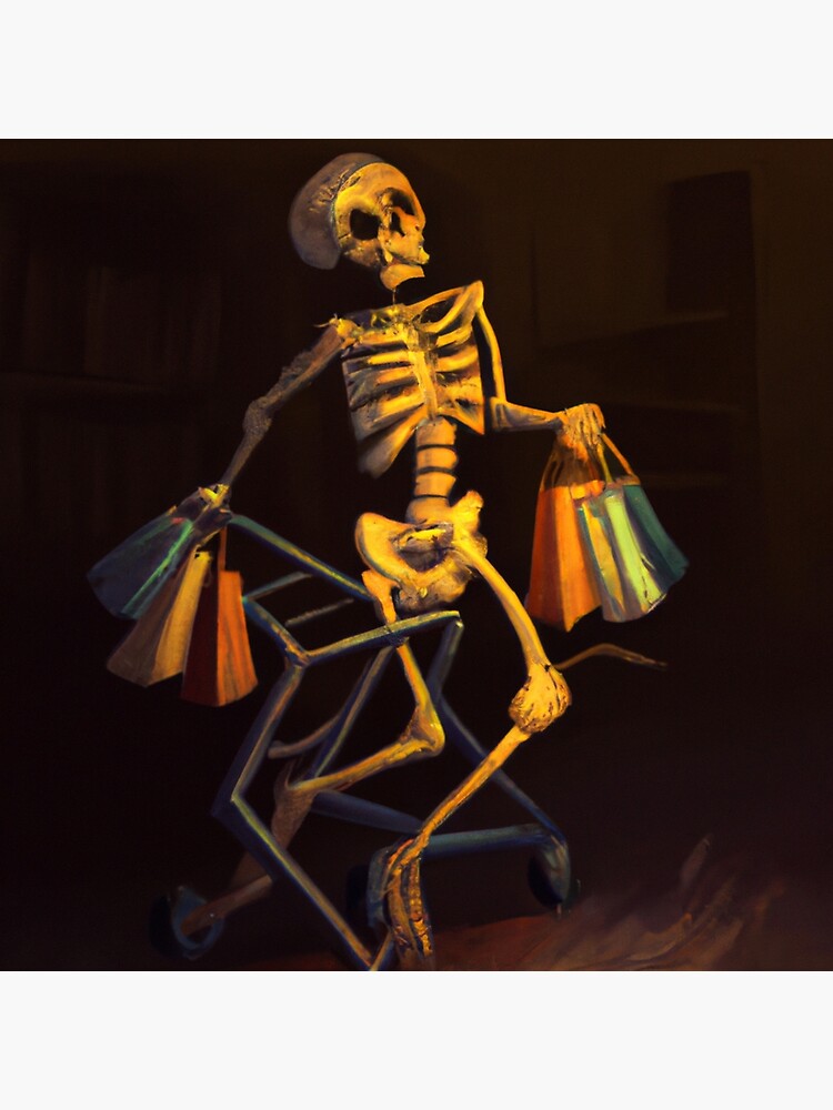 "Skeleton Trick or Treating" Poster for Sale by NicelArtShop | Redbubble