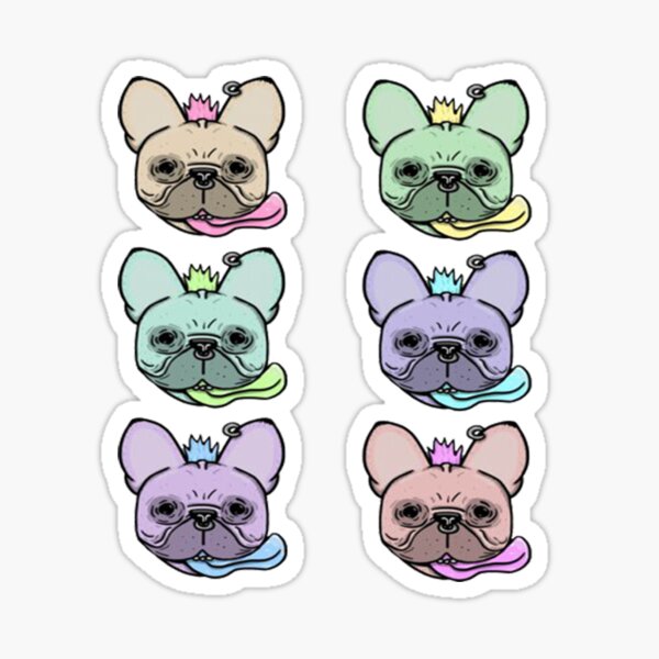 "Punk Frenchie French bulldog baby doge" Sticker for Sale by ...
