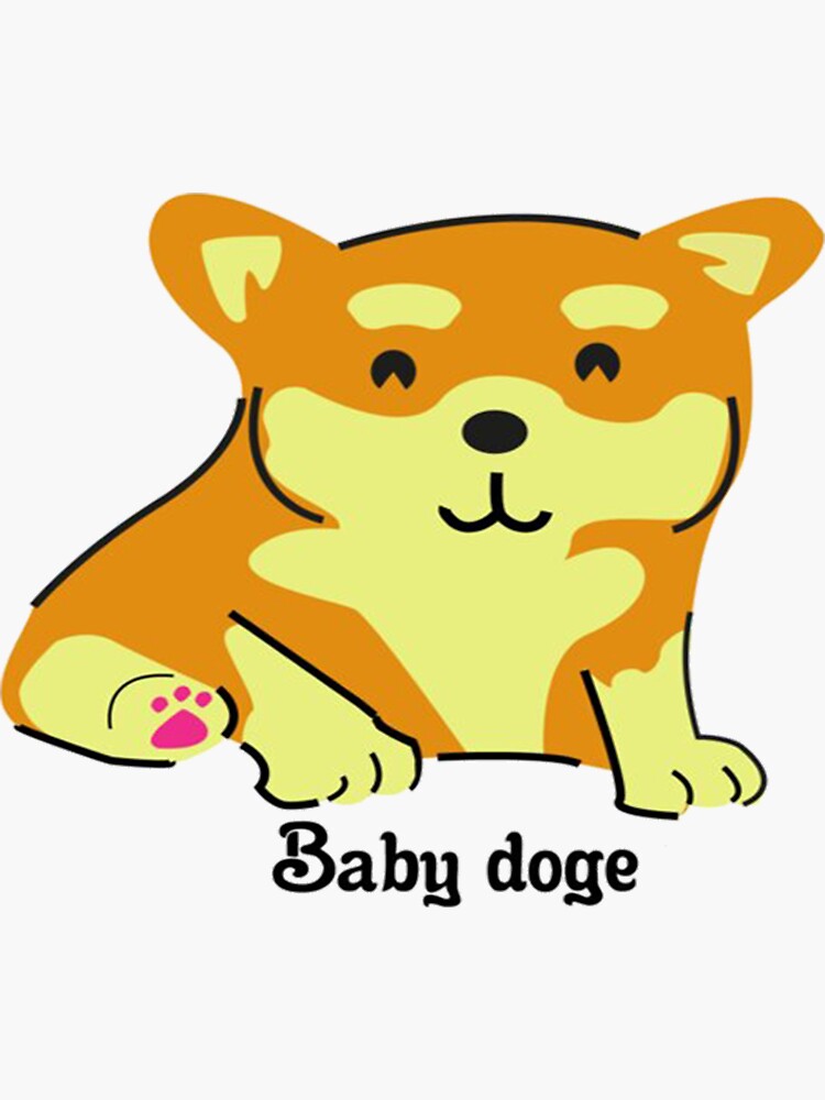 "Baby shiba inu doge" Sticker for Sale by MuhammadWyatt5 | Redbubble