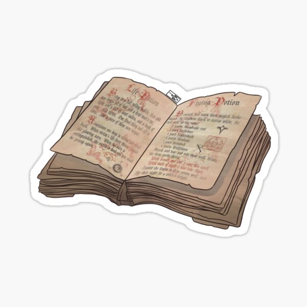 "Old Spell Book" Sticker for Sale by JordsArtStudio | Redbubble