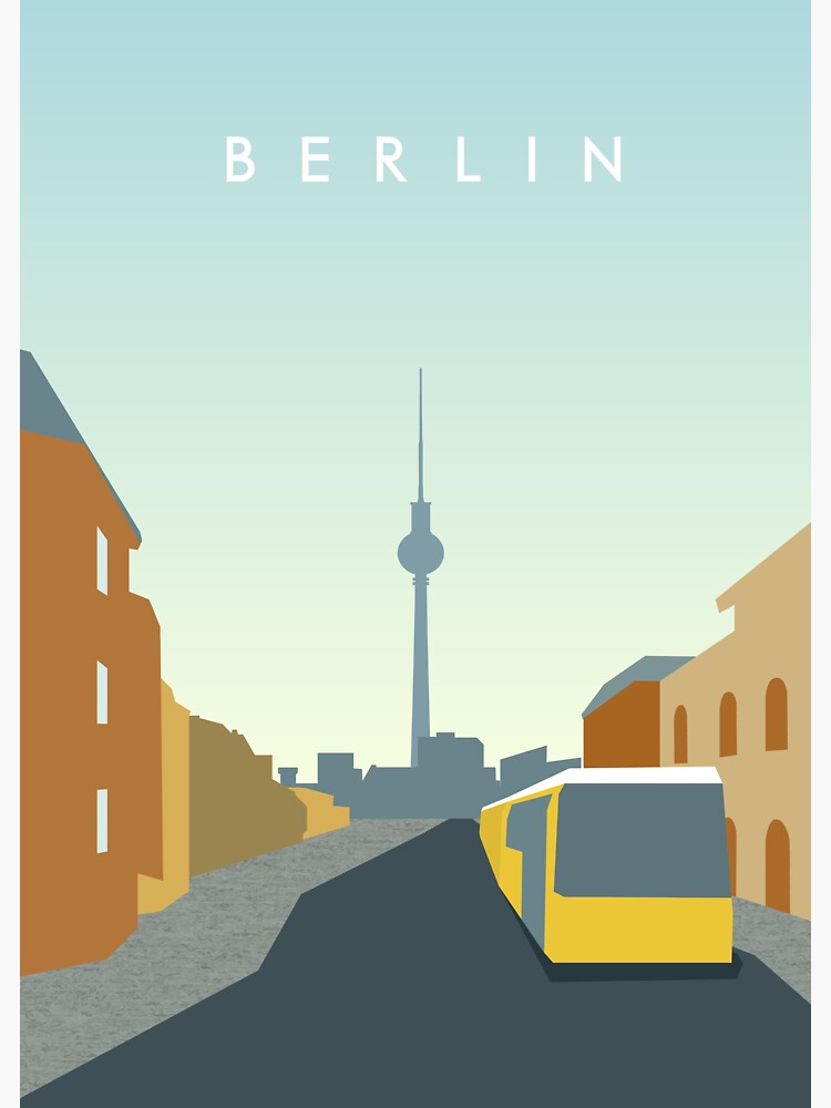 "Berlin Minimalist travel poster" Sticker for Sale by zakariaazis ...