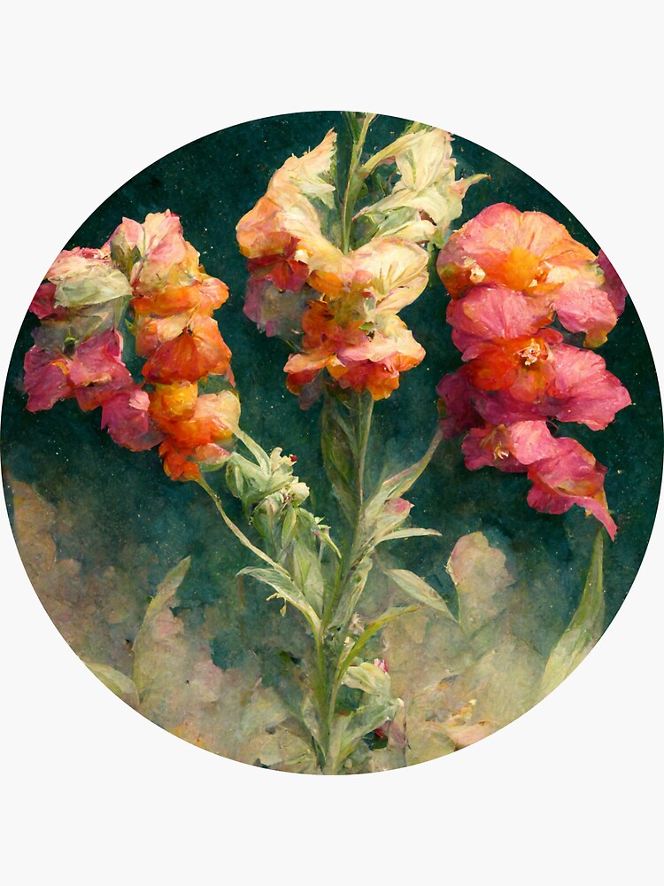 "Vintage Snapdragons" Sticker for Sale by HaytemShop | Redbubble