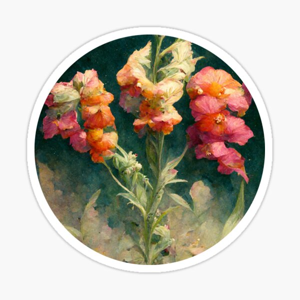"Vintage Snapdragons" Sticker for Sale by HaytemShop | Redbubble
