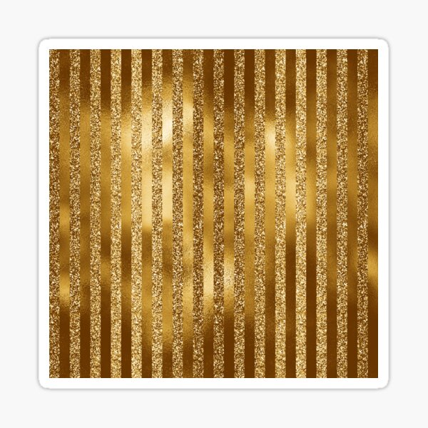"Metallic Gold Pattern With Vertical Stripes " Sticker for Sale by ...