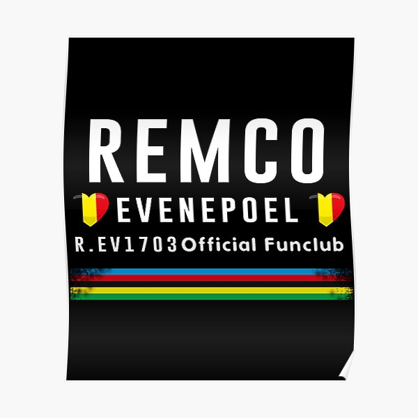 Poster « Remco Evenepoel R.EV 1703 Officiel Funclub Uci World ...