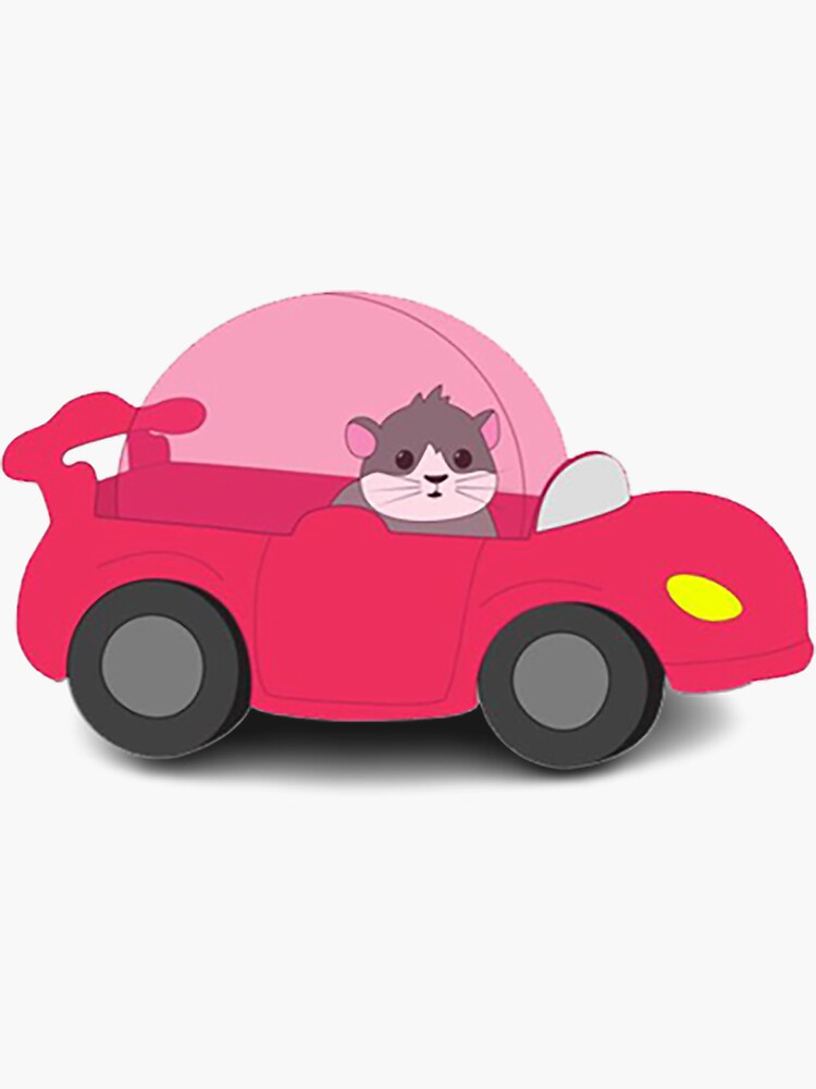 "Hamster Driving A Car" Sticker for Sale by ZacharyHarper | Redbubble