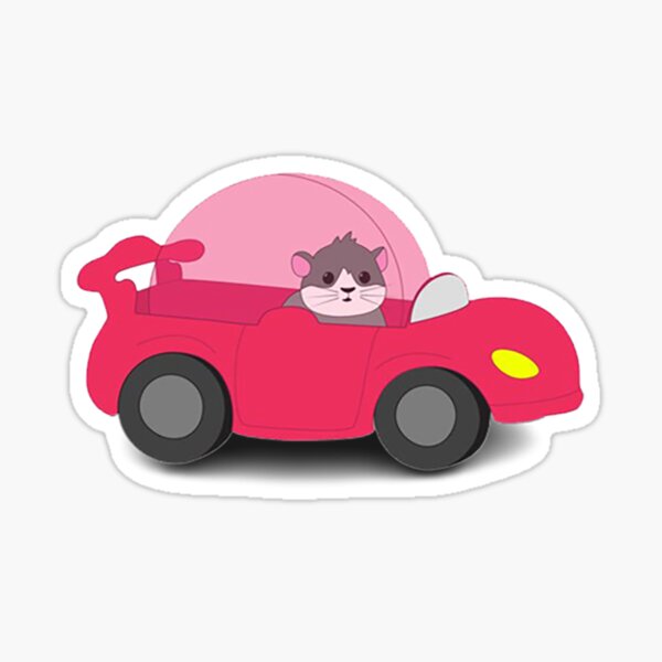 "Hamster Driving A Car" Sticker for Sale by ZacharyHarper | Redbubble