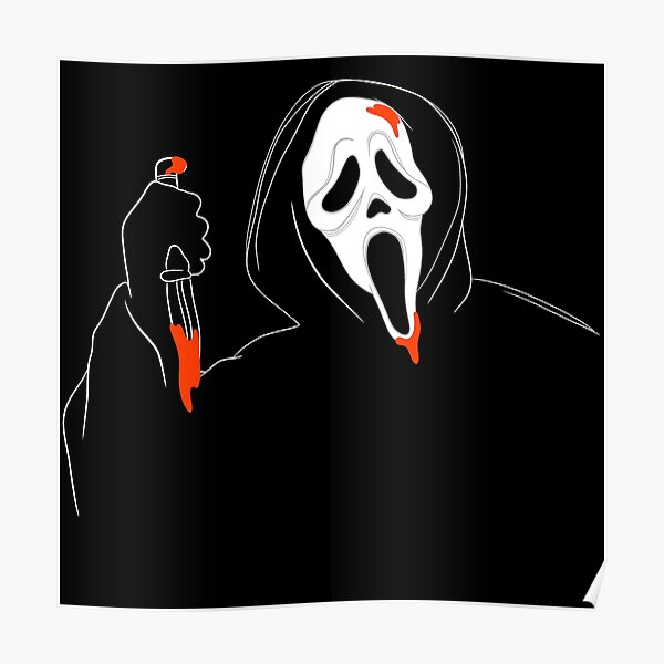 "Scream line art " Poster for Sale by eliohaberman | Redbubble