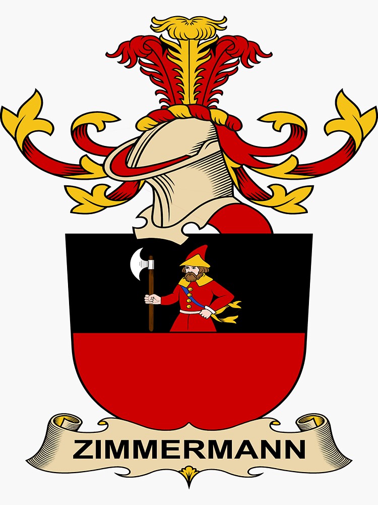 "Zimmermann" Sticker by HaroldHeraldry | Redbubble