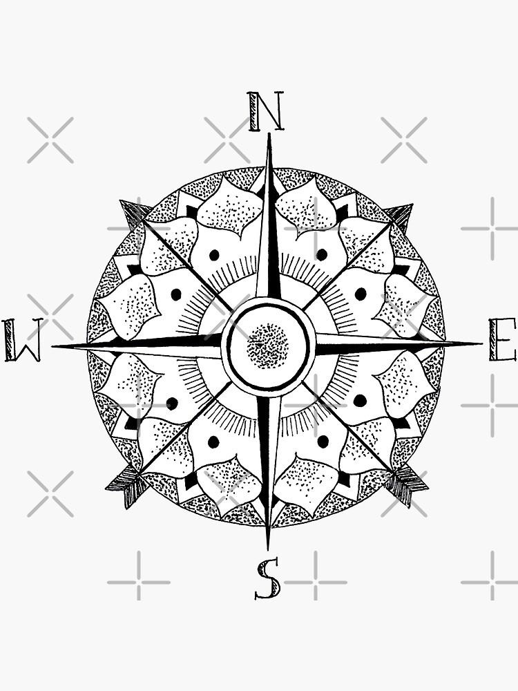 "Compass" Sticker for Sale by georgiamason | Redbubble