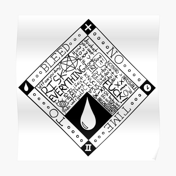 "No Time To Bleed Diamond Logo" Poster for Sale by Hyunsoh | Redbubble