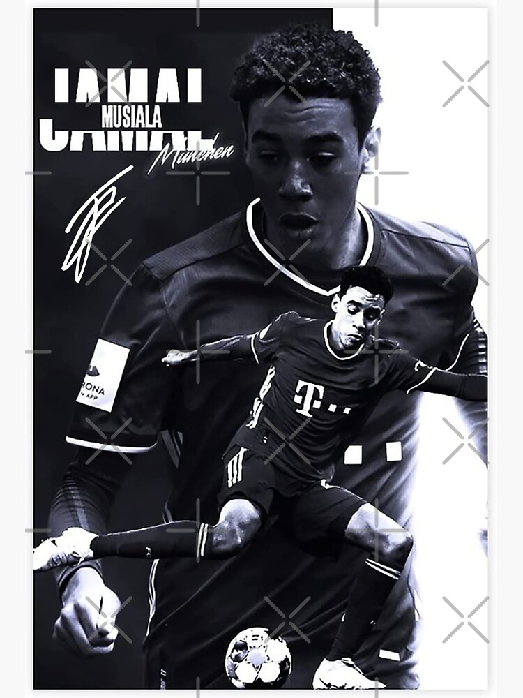 "Jamal Musiala Black and White with Signature" Sticker for Sale by ...